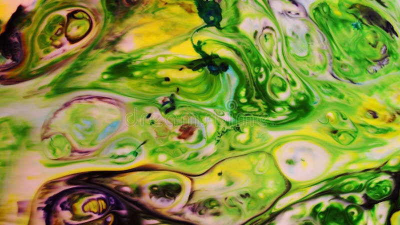 Abstract Paint Ink Spread Like Explosion on Milky Surface Stock Footage ...