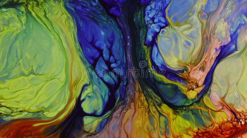 Abstract Paint Ink Spread Like Explosion on Milky Surface Stock Footage ...