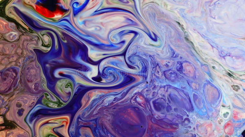 Abstract Paint Ink Spread Like Explosion on Milky Surface Stock Footage ...