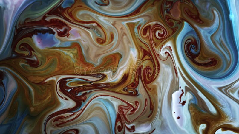 Abstract Paint Ink Spread Like Explosion on Milky Surface Stock Footage ...