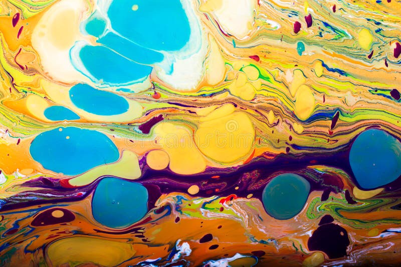 Abstract Paint Patterns on Colorful Background Stock Illustration ...