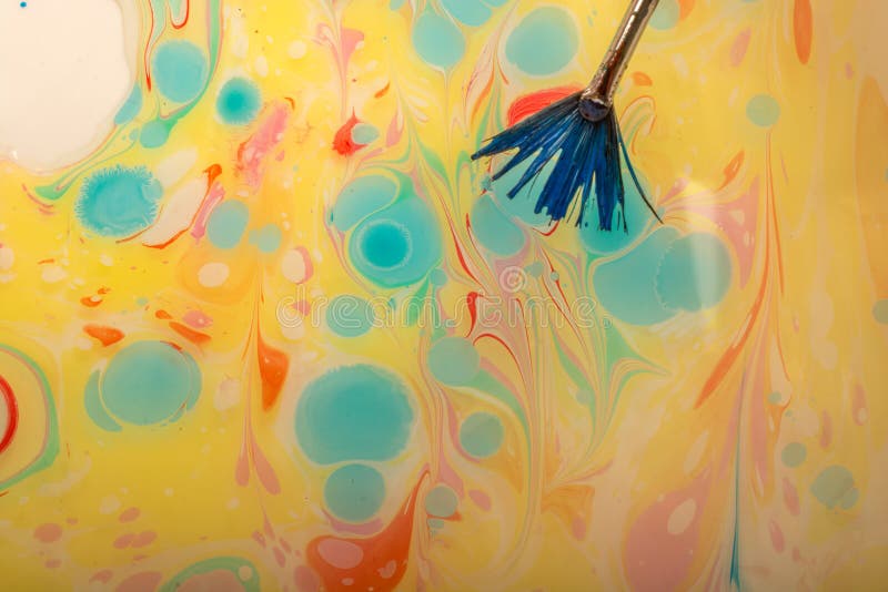 Abstract Paint Patterns on Colorful Background Stock Image - Image of ...