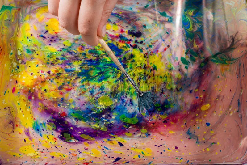 Abstract Paint Patterns on Colorful Background Stock Photo - Image of ...