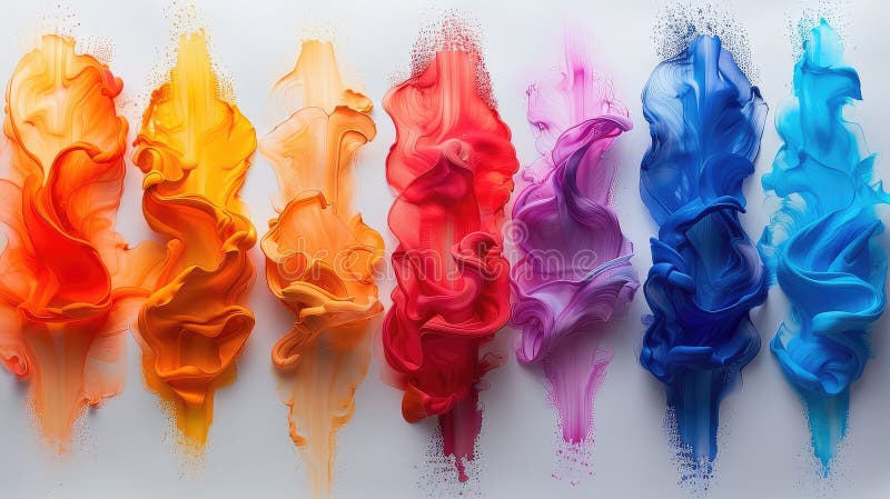 Abstract Paint Patterns Forming Distinctive Silhouettes - a Unique ...