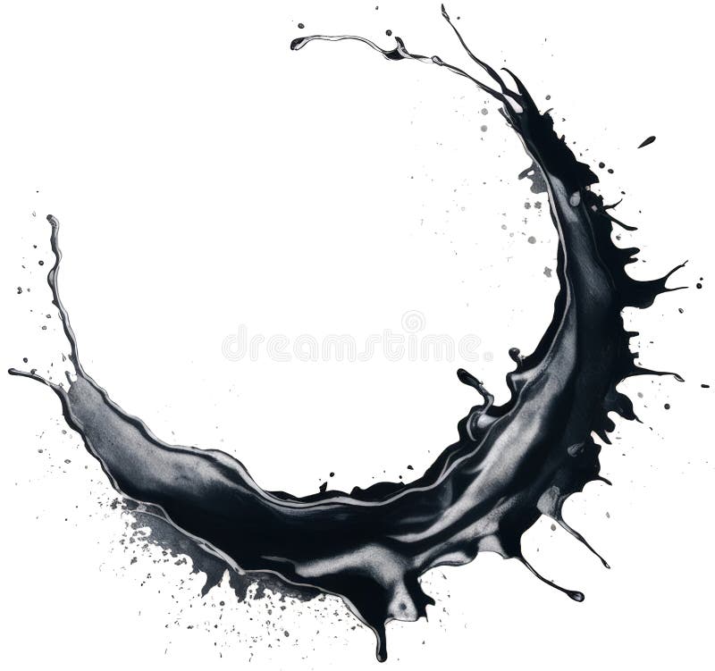 Abstract Paint Splash Art with Geometric Shapes and Dynamic Movement ...