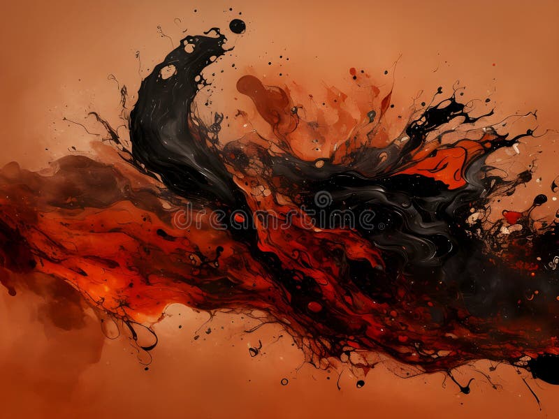 Abstract Paint Splash Background Red Orange Splatter Stock Illustration ...