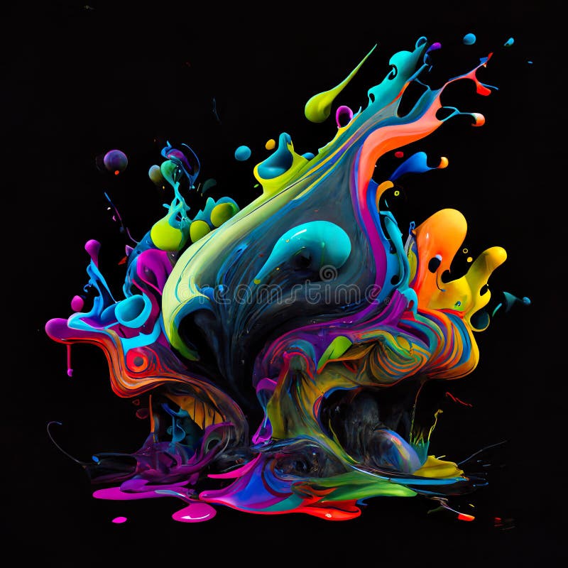 Abstract paint splash stock illustration. Illustration of colorful ...