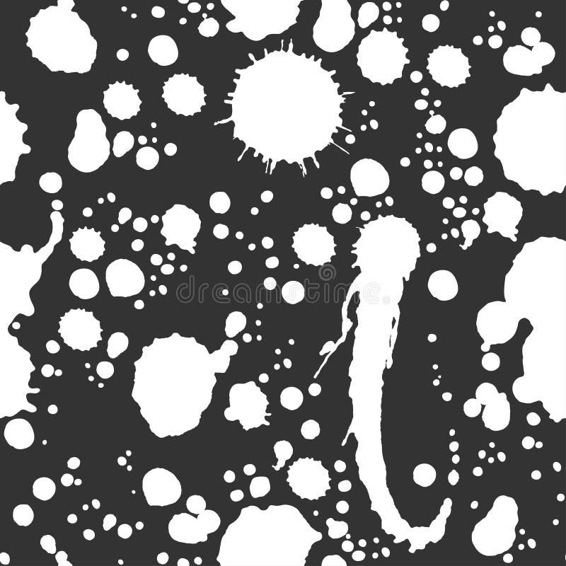Abstract Paint Splashes and Blots Pattern. Stock Vector - Illustration ...