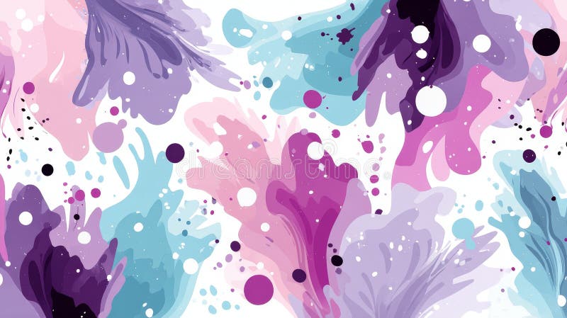 Abstract Paint Splats Seamless Pattern, Vibrant Colors and Dynamic ...