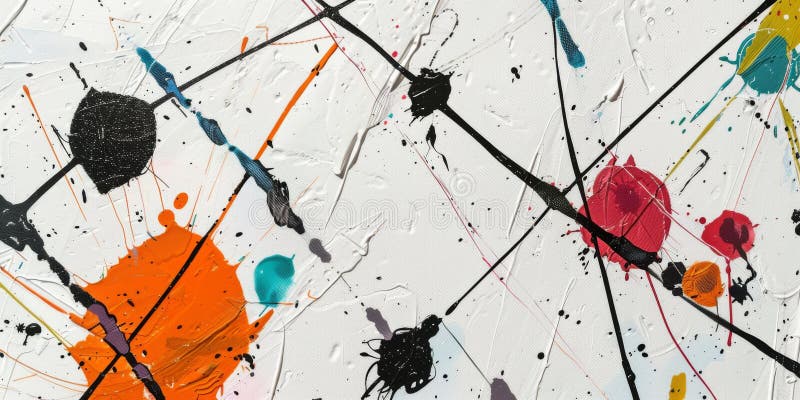 Abstract Paint Splatter Pattern on Canvas is Vibrant and Lively Artwork ...