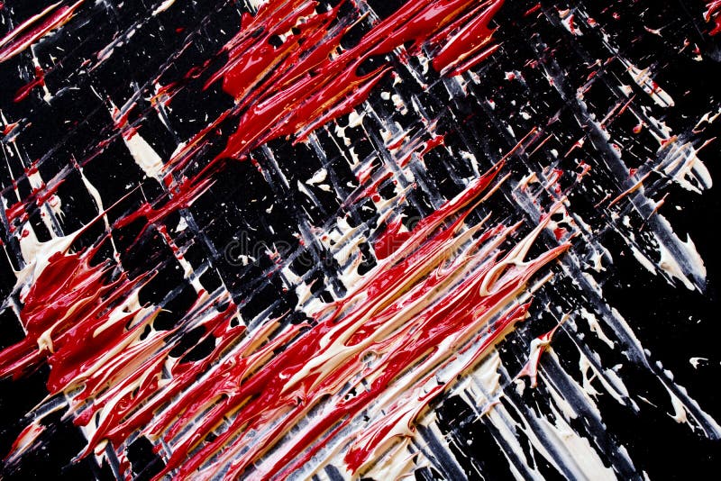Abstract Paint Streaks and Marks on Black Background Stock Image ...