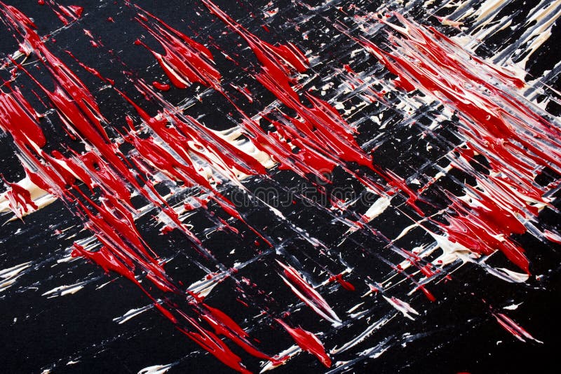 Abstract Paint Streaks and Marks on Black Background Stock Image ...