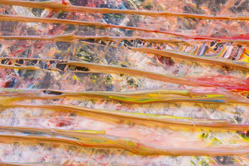 Abstract Paint Streaks and Marks on Black Background Stock Photo ...