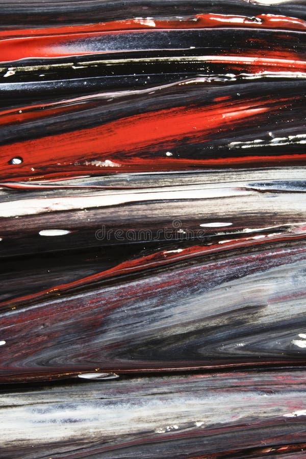 Abstract Paint Streaks and Marks on Black Background Stock Image ...