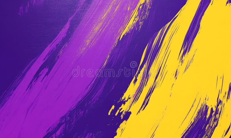 Abstract Paint Strokes Purple Yellow Background Illustration Stock ...