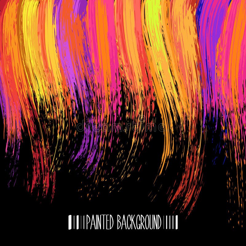 Abstract Painted Acrylic Brush Strokes Background Stock Vector ...