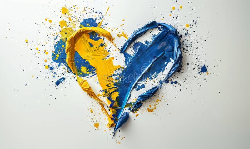 Abstract painted heart in stock illustration. Illustration of isolated ...