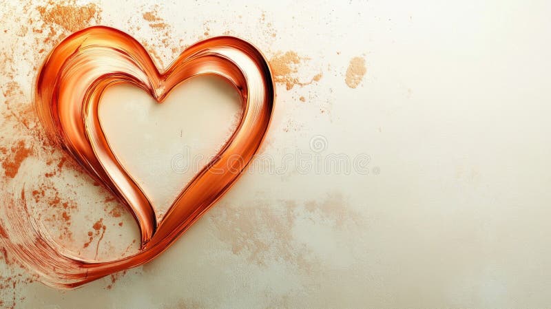 Abstract Painted Heart Symbol on Textured Background Stock Illustration ...