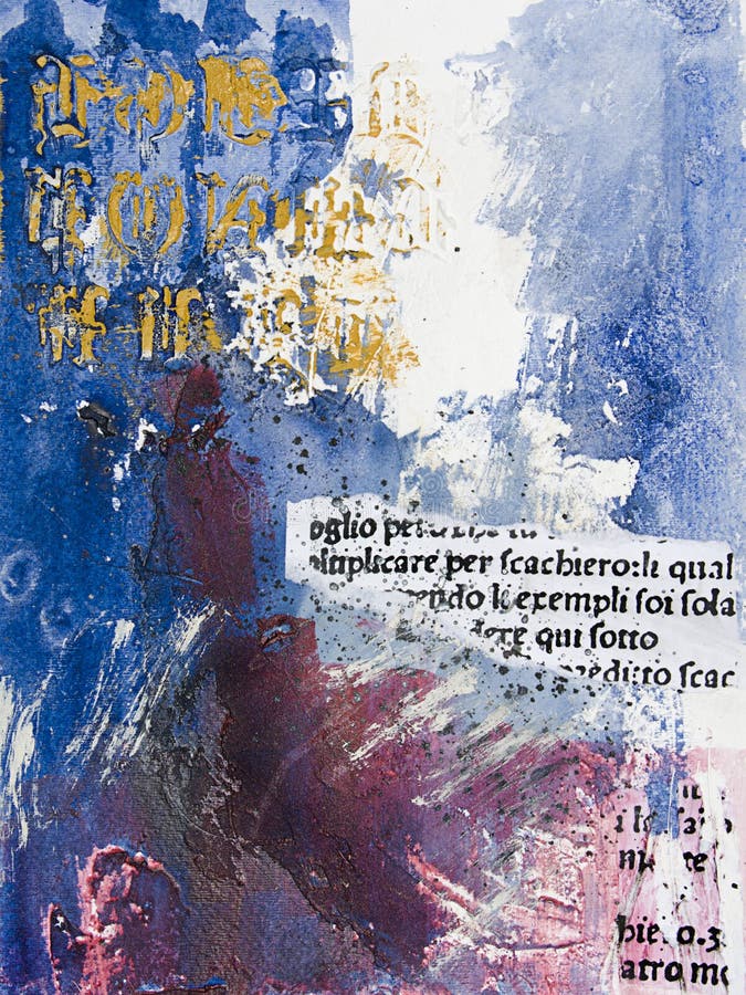 Abstract Expressionist Acrylic Painting Stock Image - Image of painting ...