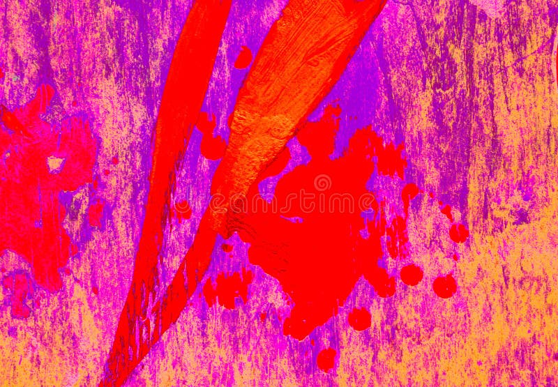 Abstract Painted Texture with Random Colored Spots and Strokes ...