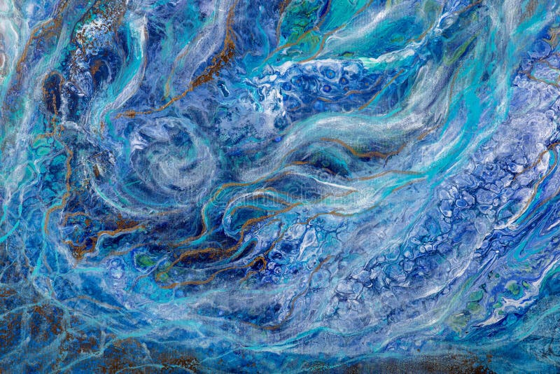 Abstract Painting Background in Beautiful Blue Tone Stock Photo - Image ...