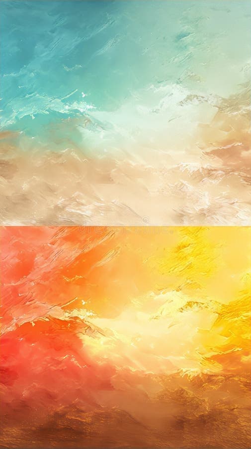 Abstract Painting with Blue and Orange Gradients Stock Photo - Image of ...