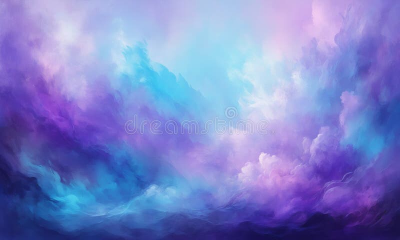 Abstract Painting Texture of Blue and Purple Clouds Stock Illustration ...