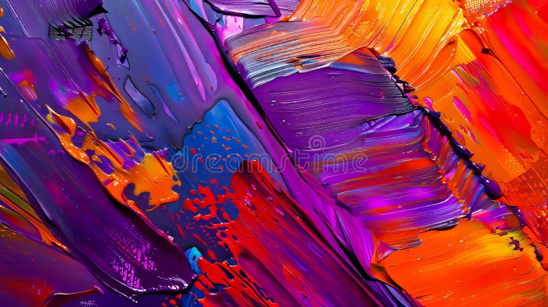 Abstract Painting with Bright Colors Stock Photo - Image of abstract ...