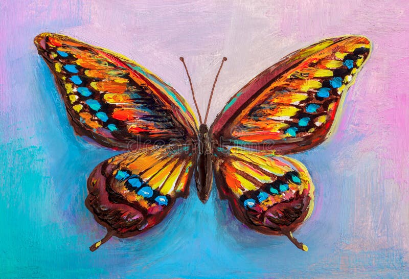 Abstract Painting Butterfly Stock Illustration - Illustration of ...