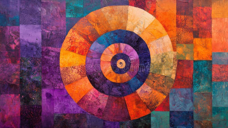 Concentric - an Abstract Painting Stock Illustration - Illustration of ...