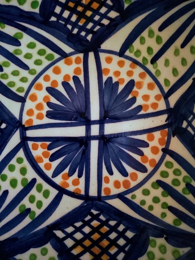 Abstract Painting on Ceramic Stock Image - Image of symmetry, window ...