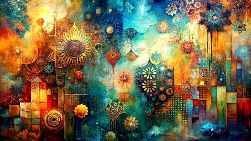 Layered Abstraction: Exploring Texture and Depth in a Complex Pattern ...