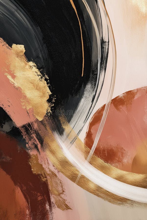 Abstract Painting with Circles Stock Illustration - Illustration of ...