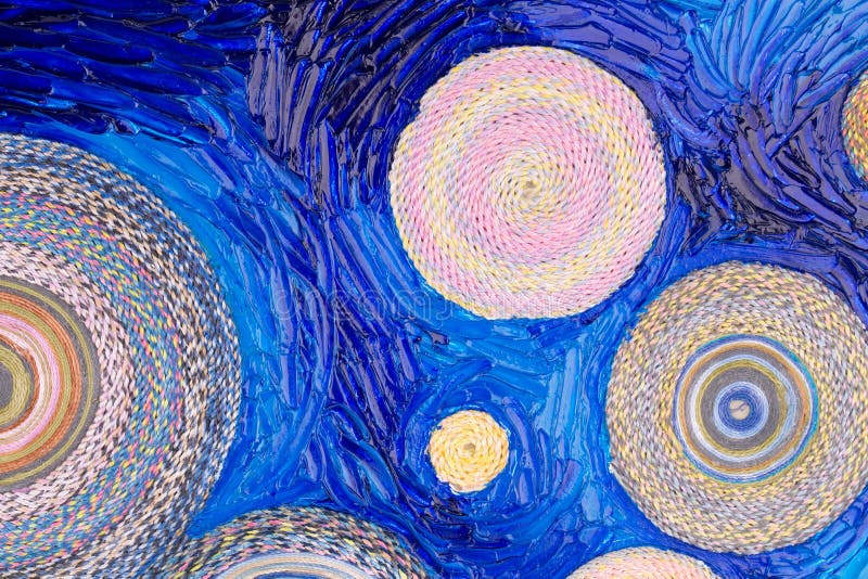 Abstract Painting of Circles. Stock Illustration - Illustration of ...