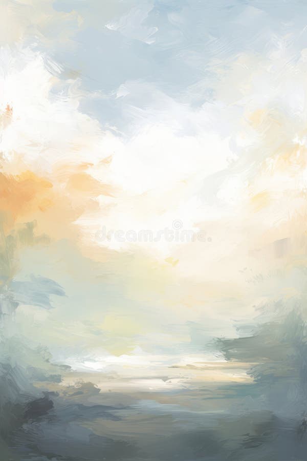 An Abstract Painting of Clouds in the Sky Stock Illustration ...