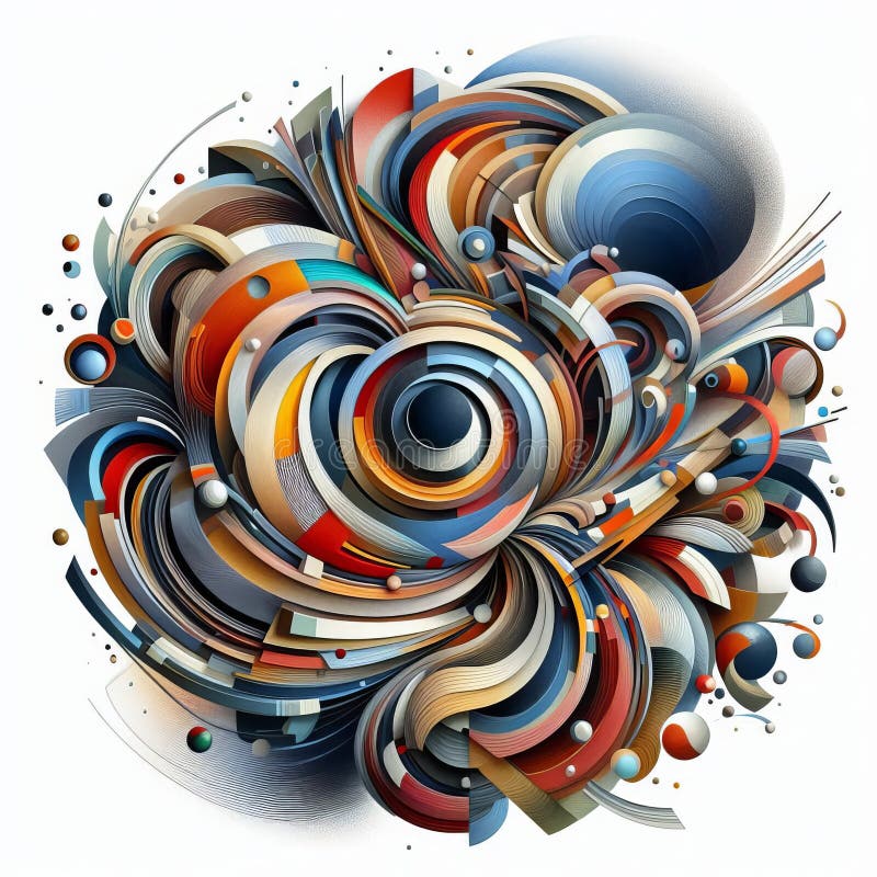 Abstract Painting a Colorful and Dynamic Composition that Exl Stock ...