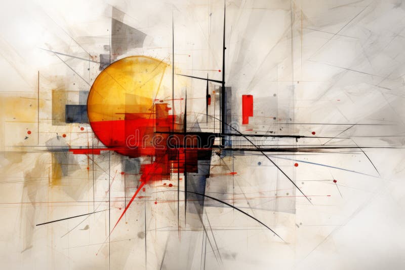 Abstract Painting Confusion Design Background in the Style of Cubism ...