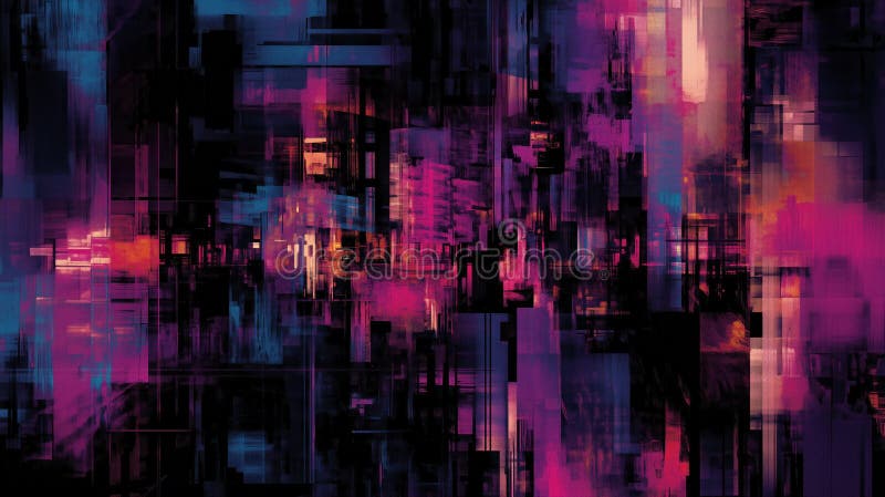 Abstract Painting Creating Pixel Sorting Glitch Effect with Brush ...