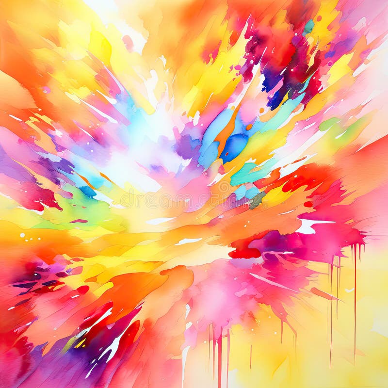 Modern Watercolor Rendering of a Home with Pool Stock Photo - Image of ...