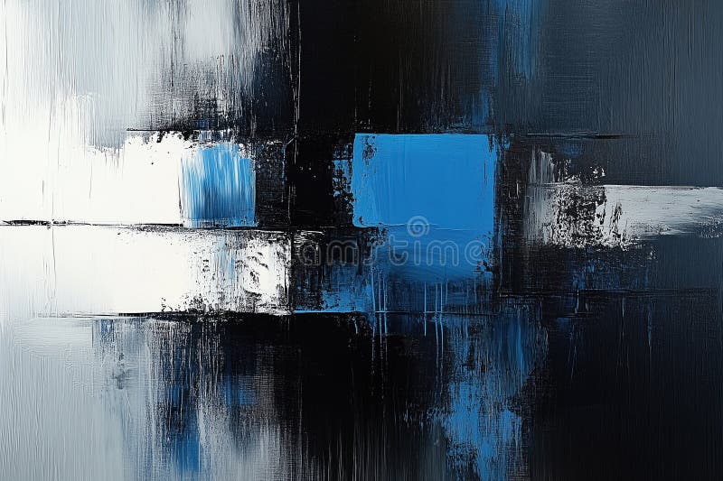 Abstract Painting Done with Cold Colors Stock Illustration ...