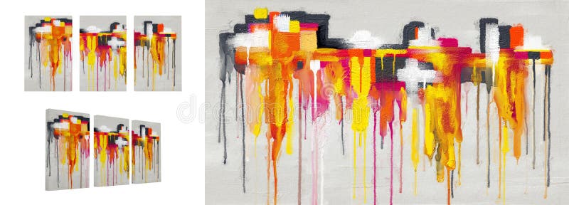 Abstract Painting Dripping Effect Stock Illustration - Illustration of ...