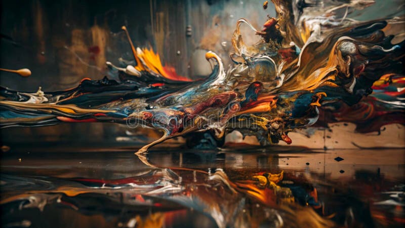 A Visual Feast of Vibrant Hues and Dynamic Forms Synthetic Image Stock ...