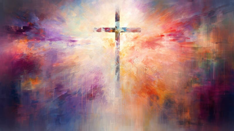 Abstract Painting of Faith and Religious and God, Ai Stock Illustration ...