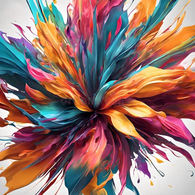 Effusion of Colors: a Bright Explosive Abstract Composition Filled with ...