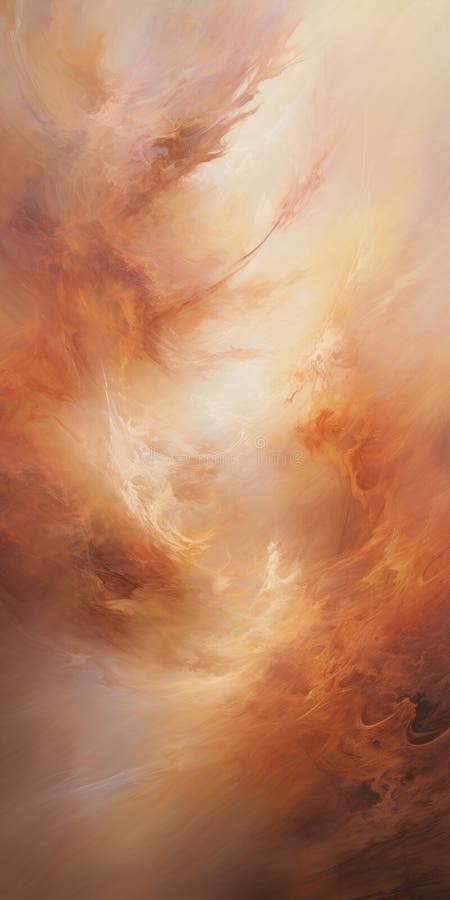 Abstract Painting 8: Ethereal Fantasy in Bronze Brushstrokes Stock ...