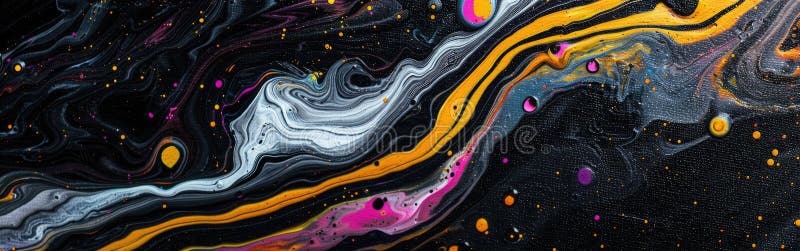 An Abstract Painting Featuring a Vibrant Array of Colors and Shapes ...