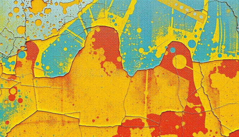 An Abstract Painting Featuring a Vibrant Blend of Colors and Textures ...