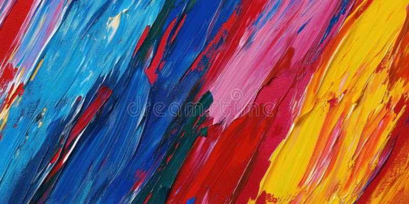 Abstract Painting Featuring Vibrant Colors and Dynamic Brush Strokes ...