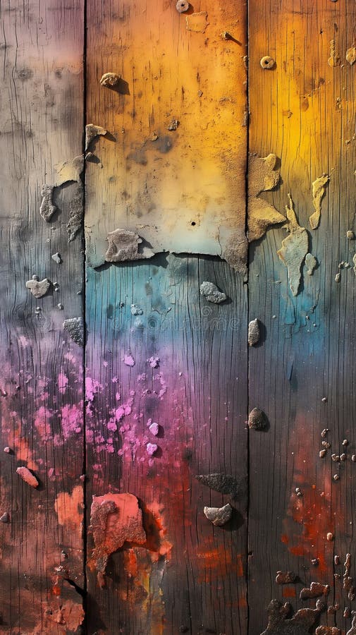 An Abstract Painting with a Gradient of Colors and Textural Elements on ...