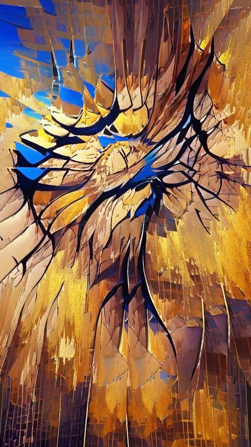 Abstract Painting in Hot Colors Stock Illustration - Illustration of ...